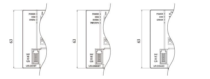 IIoT | IO-Link | IO-Link Hub | UR-DS Series | Dimensions : OPTEX FA GLOBAL