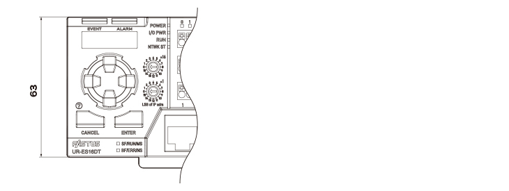 IIoT | IO-Link | IO-Link Master | UR Series | Dimensions : OPTEX FA GLOBAL